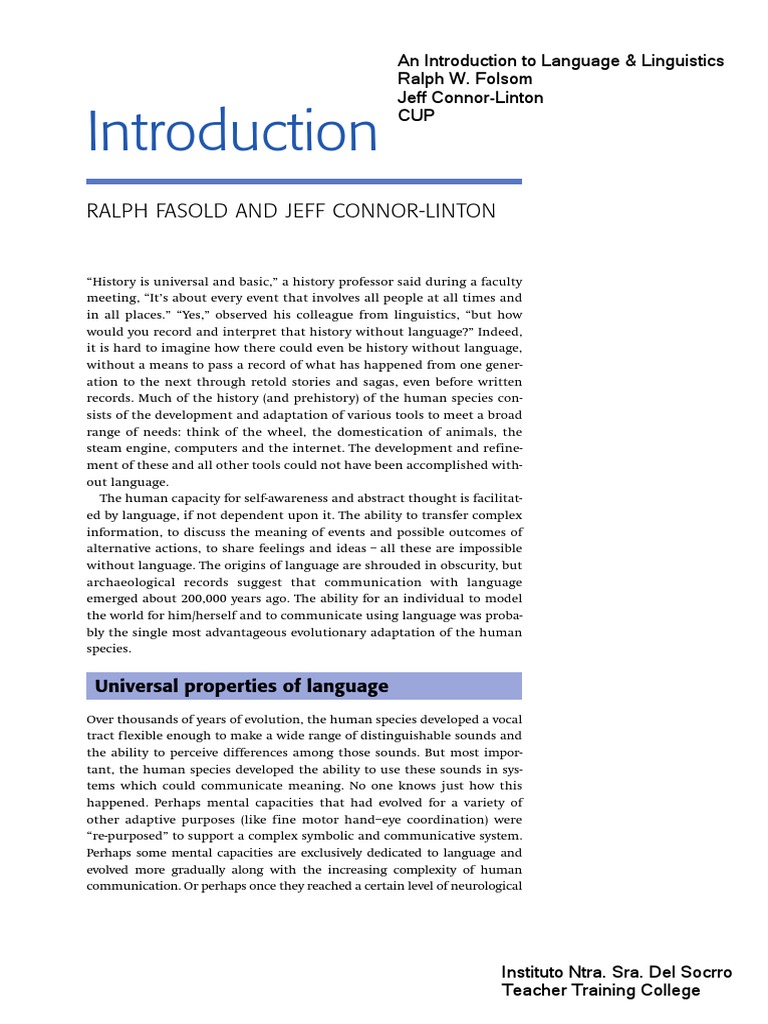 Universal Properties of Language - An-Introduction-to-Language-and ...