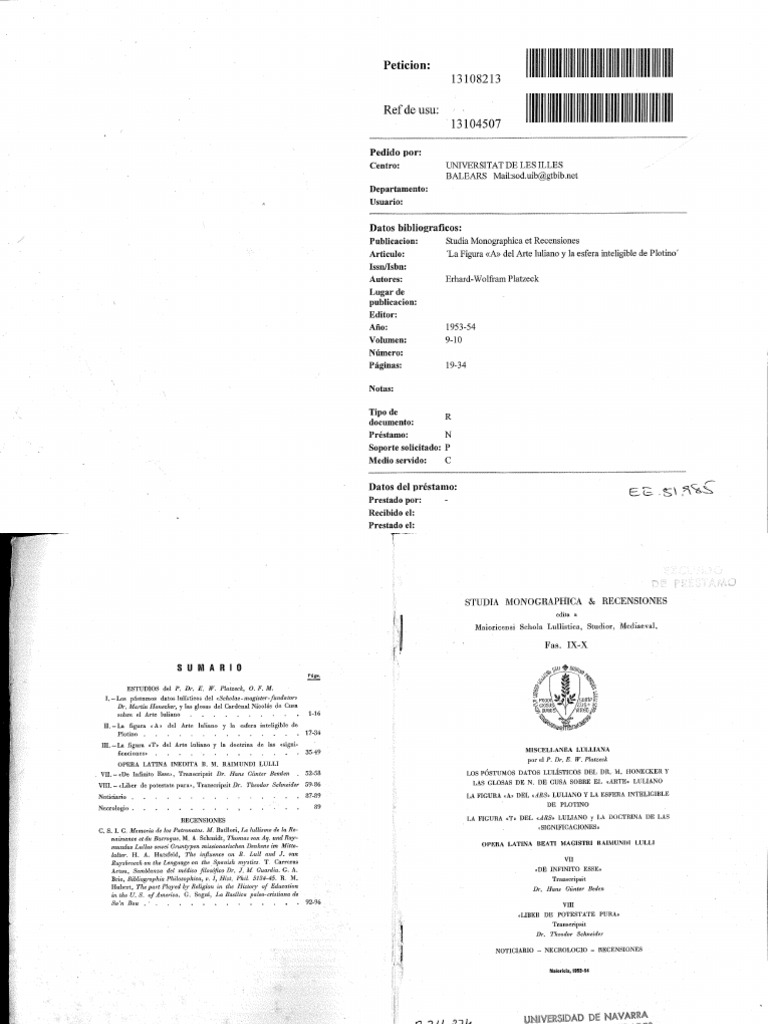 La Figura A Del Arte Luliano - P. Ebardo - W. Platzeck, O.F.M. | PDF