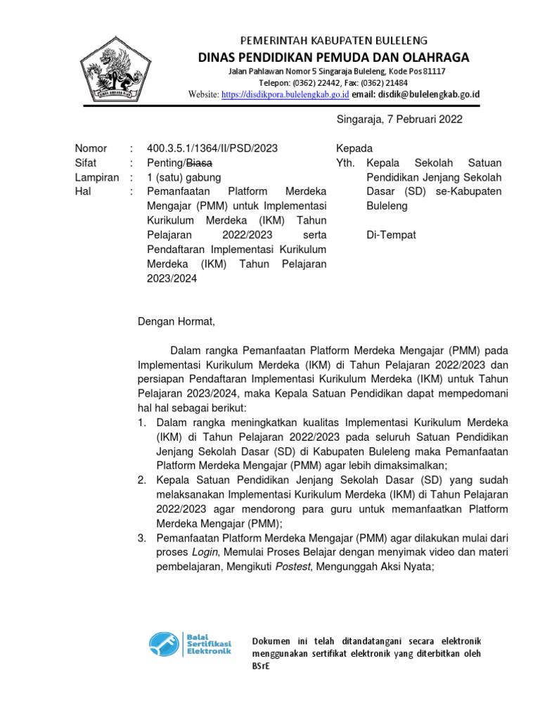Surat Pemanfaatan PMM Untuk IKM Dan Pendaftaran IKM | PDF | Karier ...