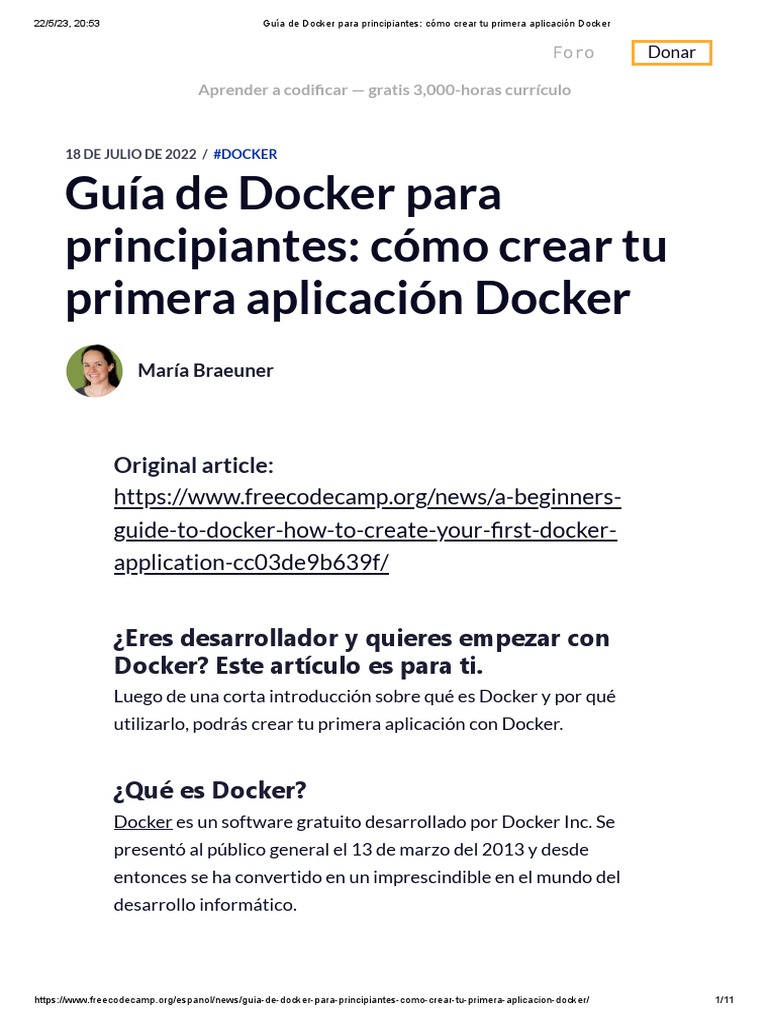 Guia de Docker | PDF | Python (lenguaje de programación) | Archivo de ...