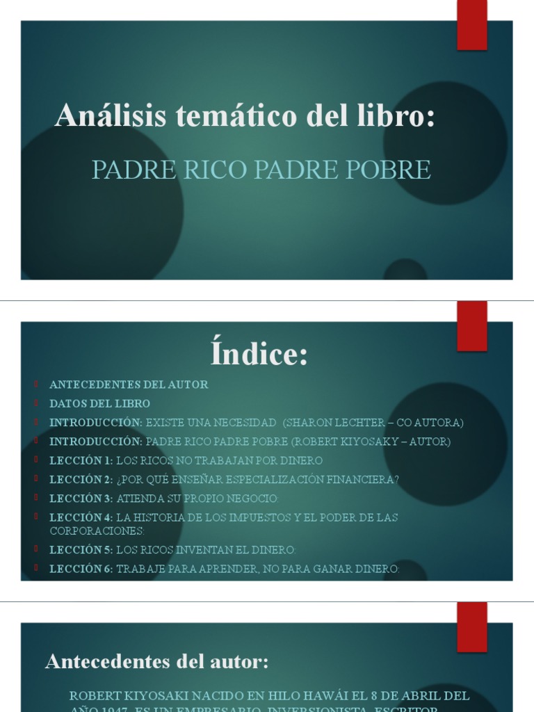 Padre Rico Pabre Pobre | Descargar gratis PDF | Economias