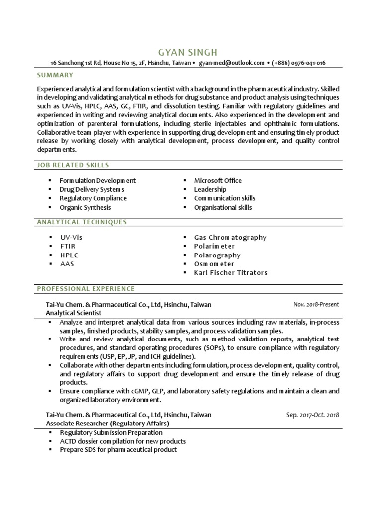 Gyan Resume IQVIA | PDF | High Performance Liquid Chromatography ...