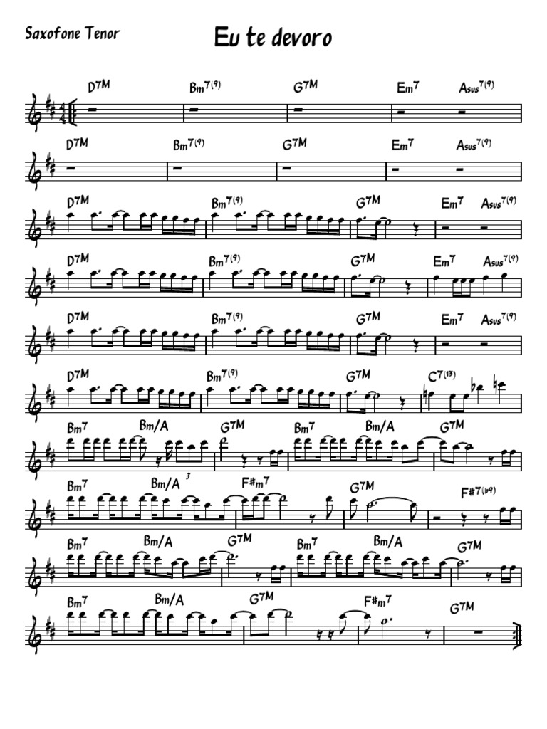Eu Te Devoro-Sax - Tenor | PDF