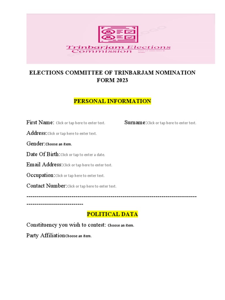 FILLABLE FORM 2023 | PDF