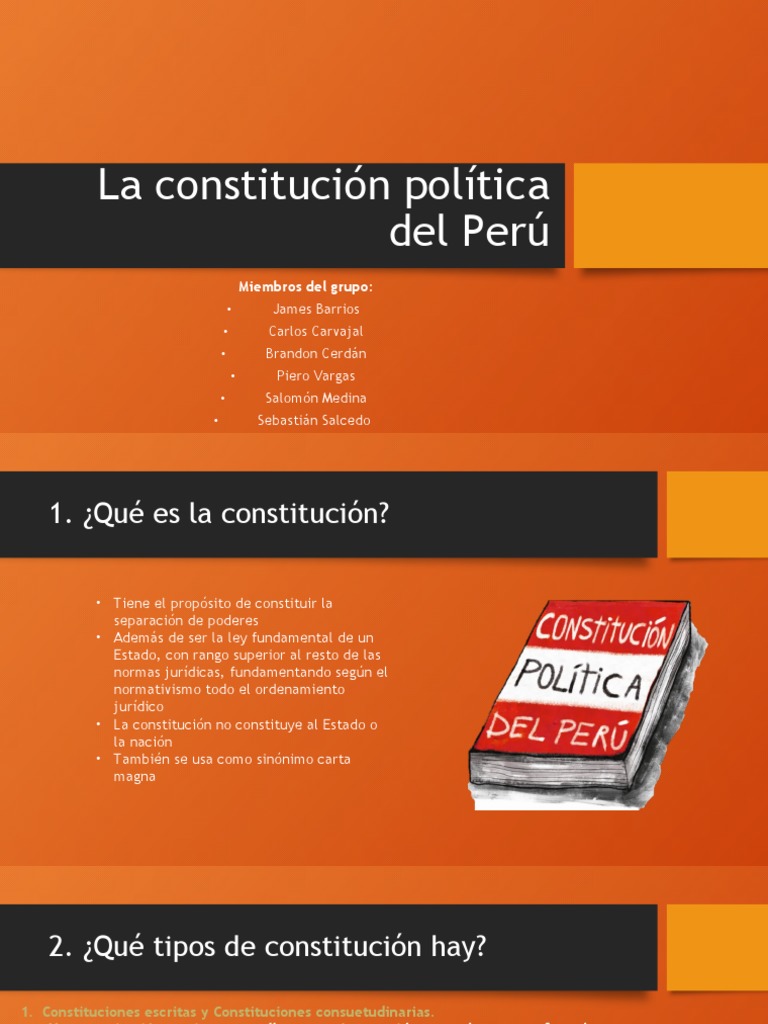 La Constitución Política Del Perú | PDF | Constitución | Gobierno