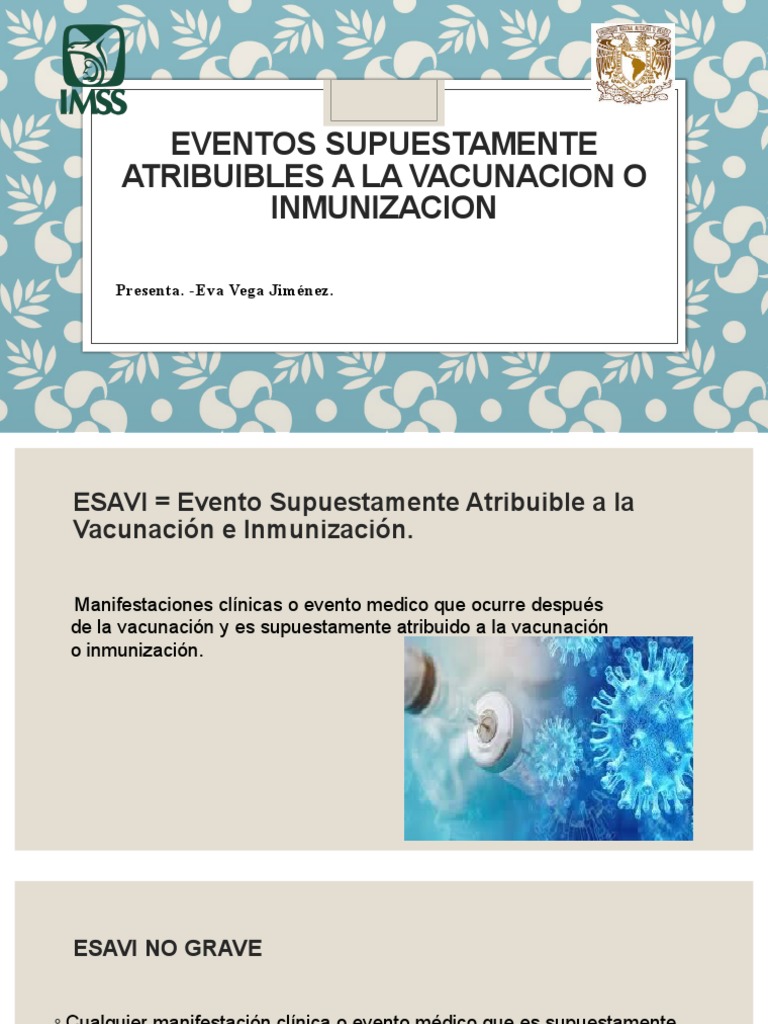 ESAVI | PDF | Vacunas | Salud pública