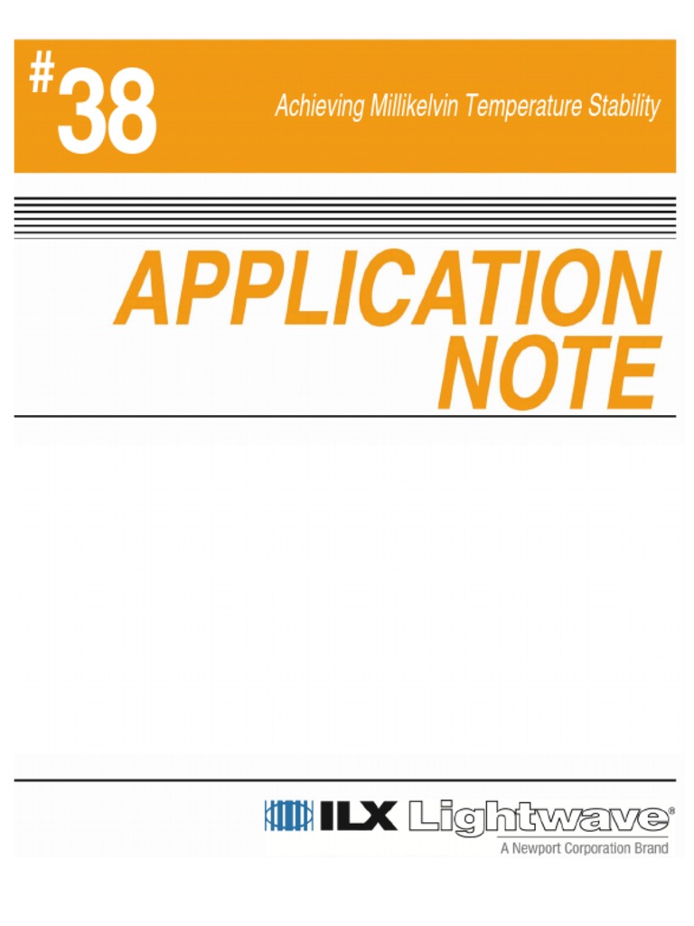 AN38 Achieving Millikelvin Temperature Stability | PDF | Laser | Laser ...