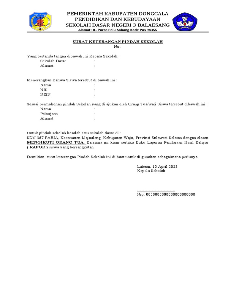 REKOM - Pindah Sekolah | PDF