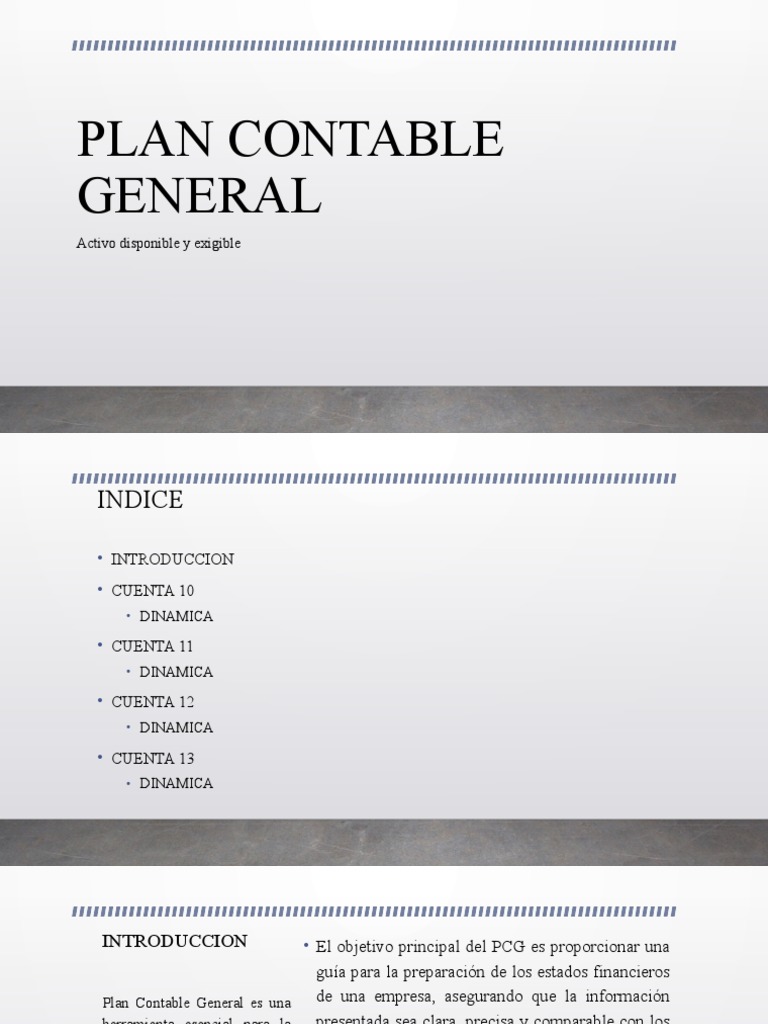 Plan Contable General | PDF | Contabilidad | Comercio