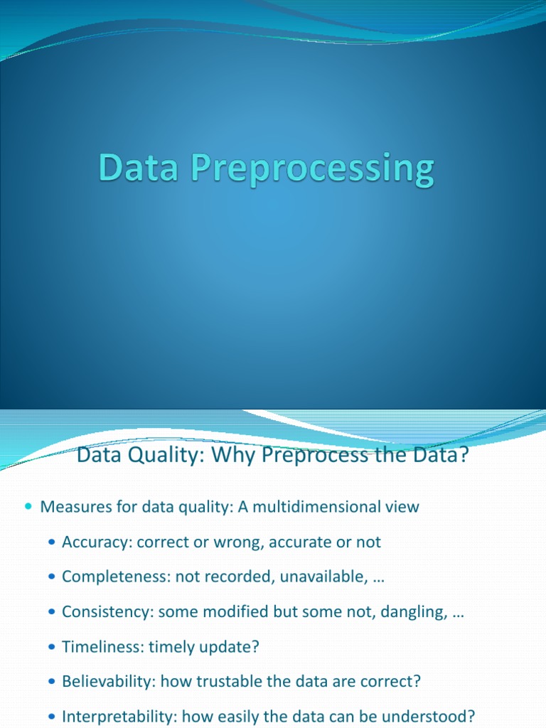 Lec4 Data Preprocessing | PDF | Principal Component Analysis ... Lec4 Data Preprocessing | PDF | Principal Component Analysis ...