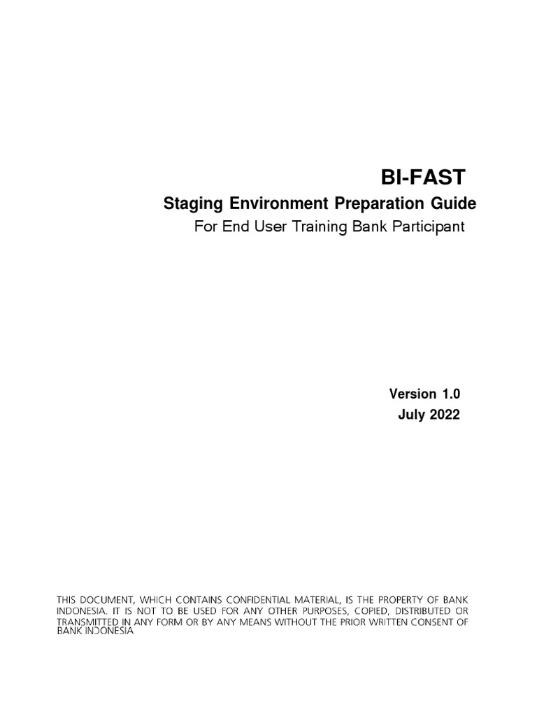 BI-FAST Staging Environment Guide | PDF | User (Computing) | Software ...