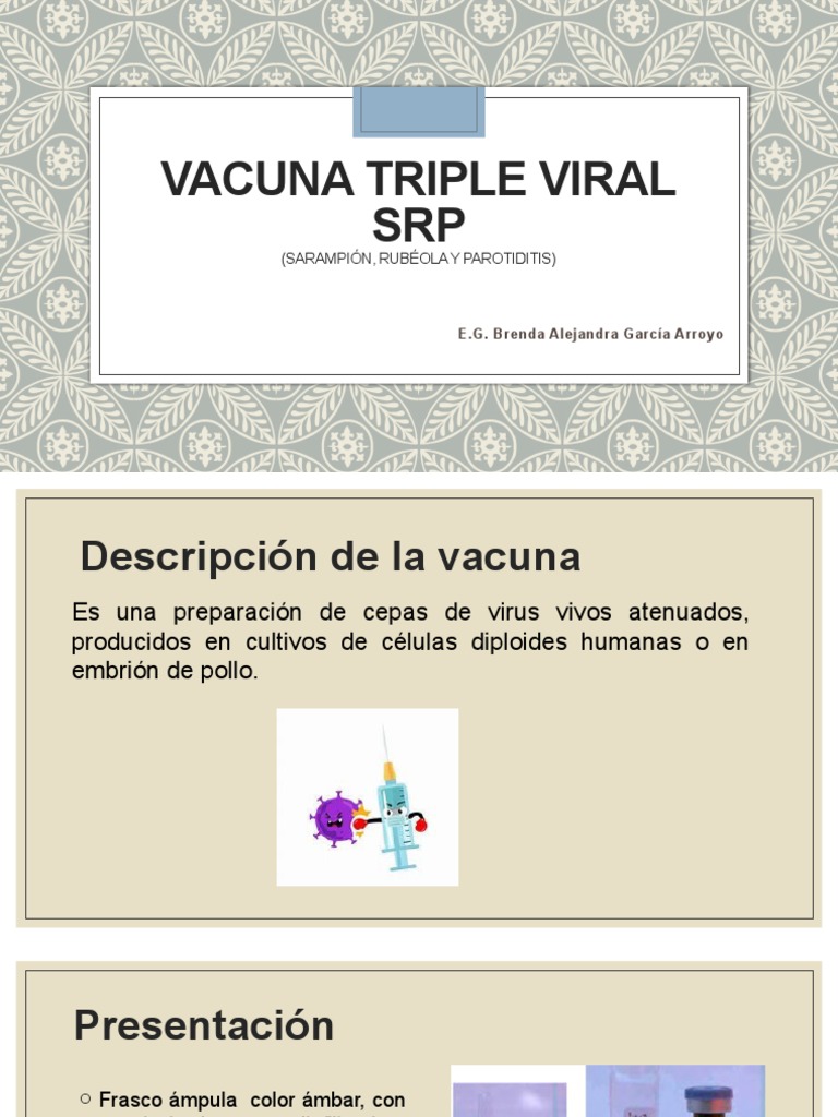 Vacuna Triple Viral Brenda | PDF | Vacunas | Vacunación