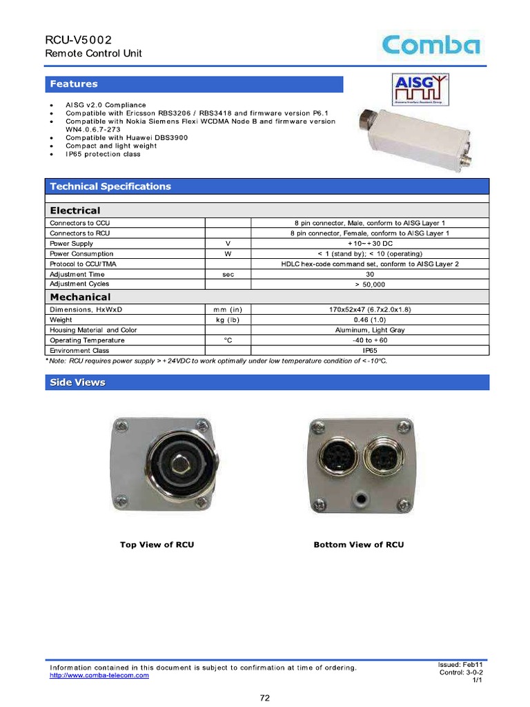 RCU-V5002_CCU-001AG | PDF