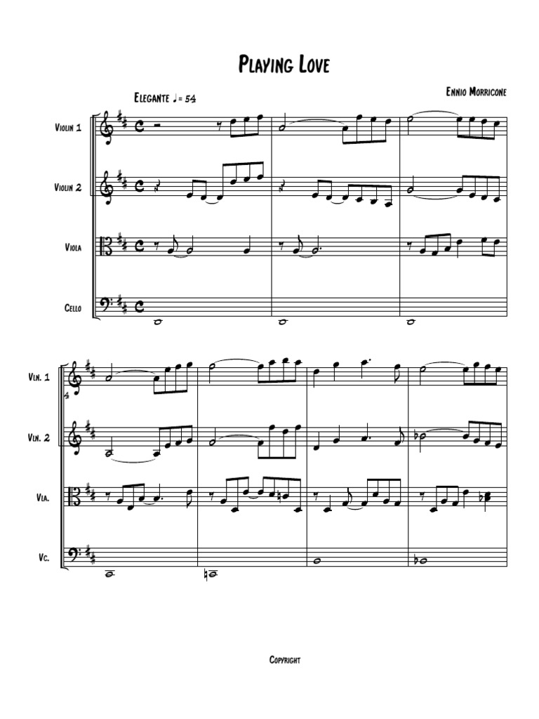 Playing Love - Score