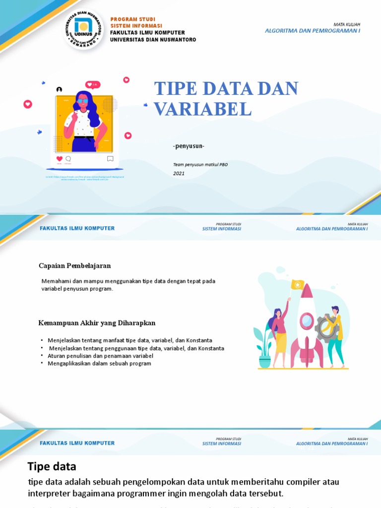 Alpro1 Materi 02 Tipe Data Dan Variabel 2 | PDF Alpro1 Materi 02 Tipe Data Dan Variabel 2 | PDF