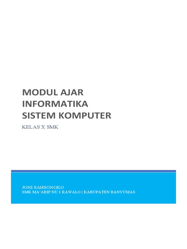 Modul Ajar Informatika 3 - Sistem Komputer | PDF | Komputer