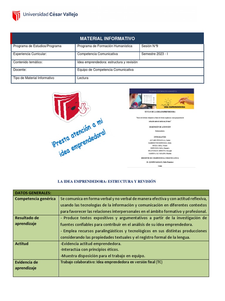 S09 Material Informativo | PDF | Evaluación | Información