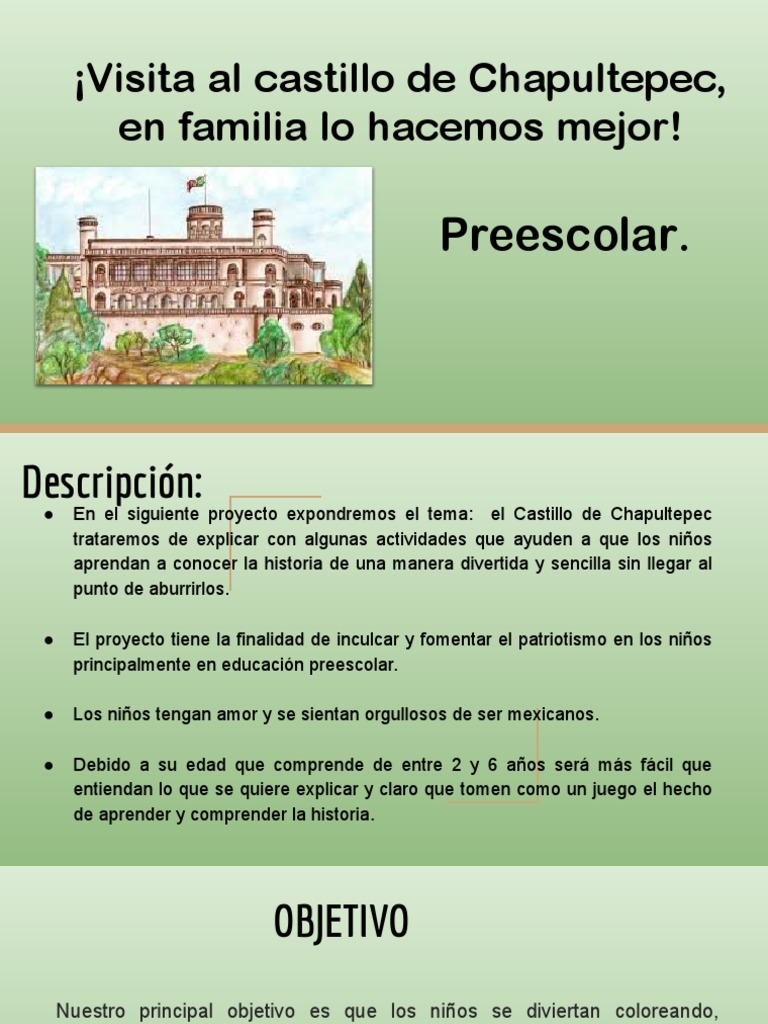 ¡Visita Al Castillo de Chapultepec, en Familia Lo Hacemos Mejor! | PDF | Educación de la primera ...