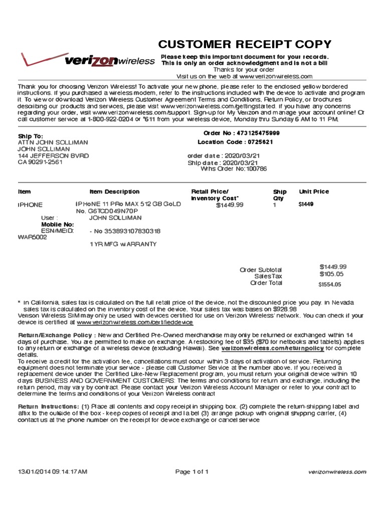 Verizon | PDF | Telecommunications Infrastructure | Verizon Communications