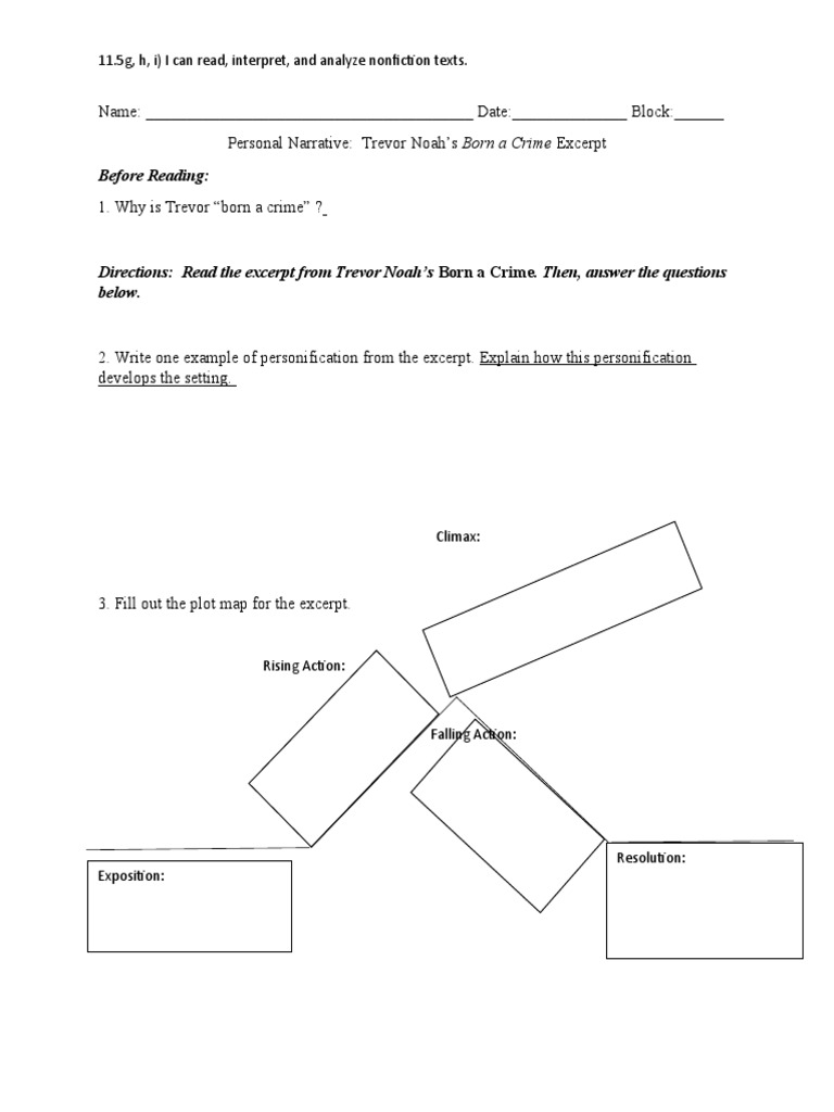 Born A Crime Questions Excerpt-1 | PDF