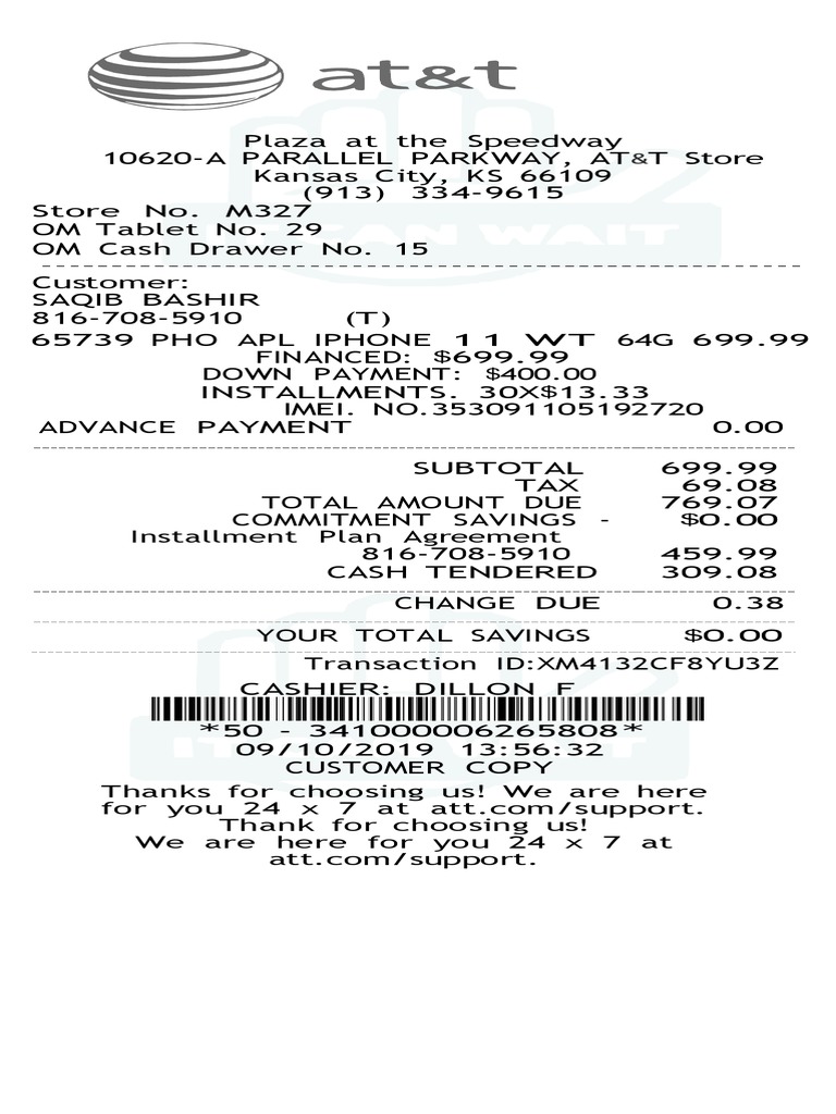 iPhone 11 Purchase and Payment Details | PDF | Finance & Money Management