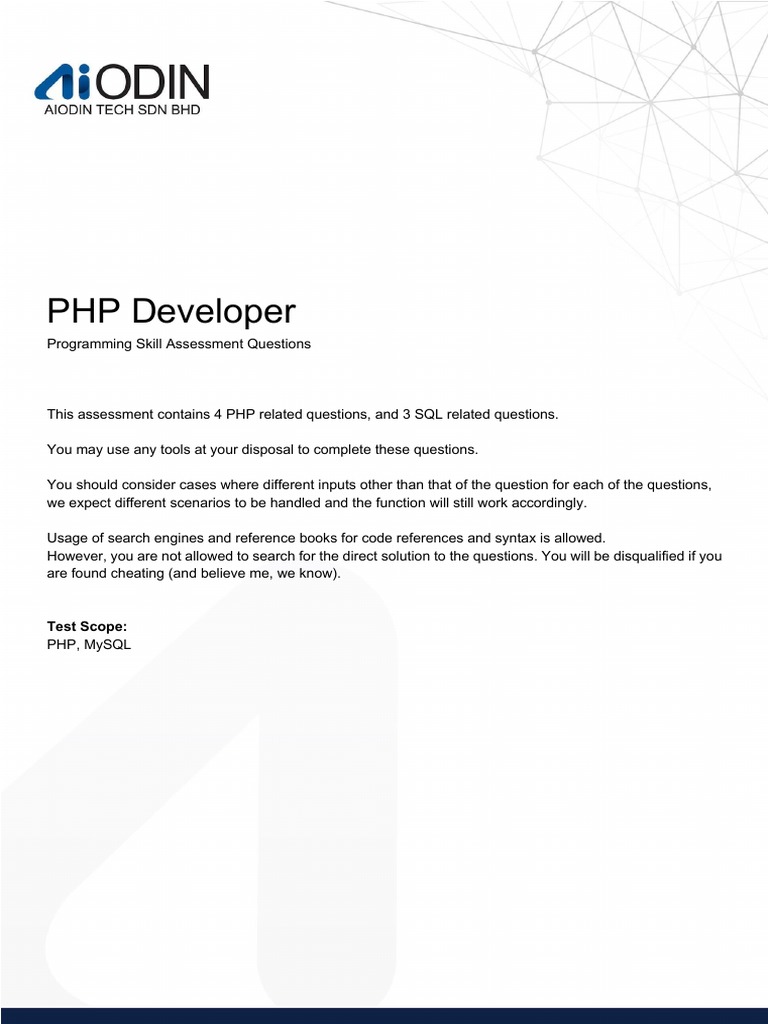 PHP Laravel Developer Assessment v3-1 | PDF | Php | File Format