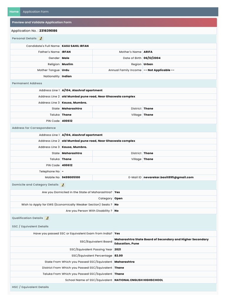 State Common Entrance Test Cell, Government of Maharashtra | PDF ...