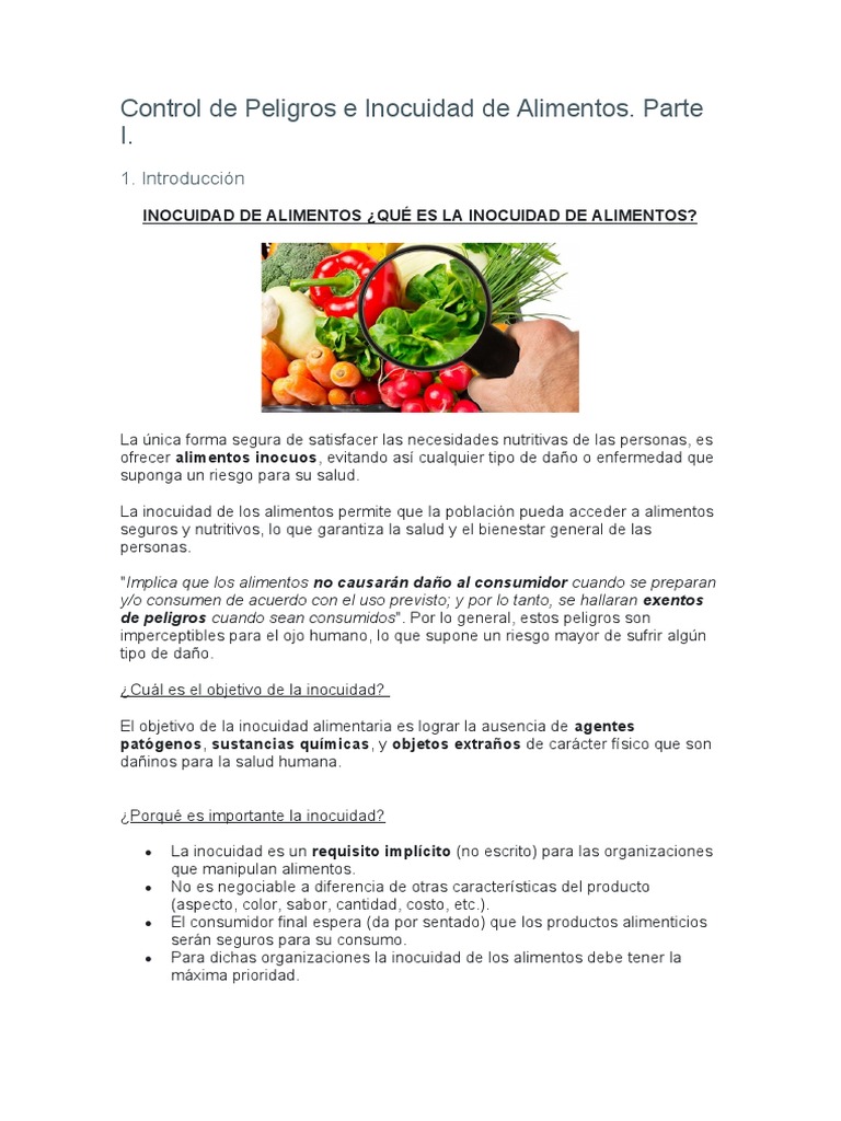 Control de Peligros e Inocuidad de Alimentos | PDF | Alimentos | Pesticida
