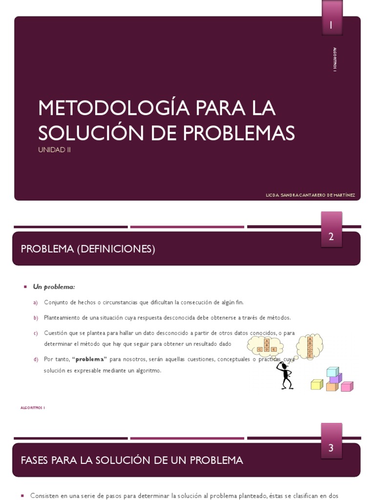 Unidad II-2.1-Metodología para La Solución de Problemas-1 | PDF ...