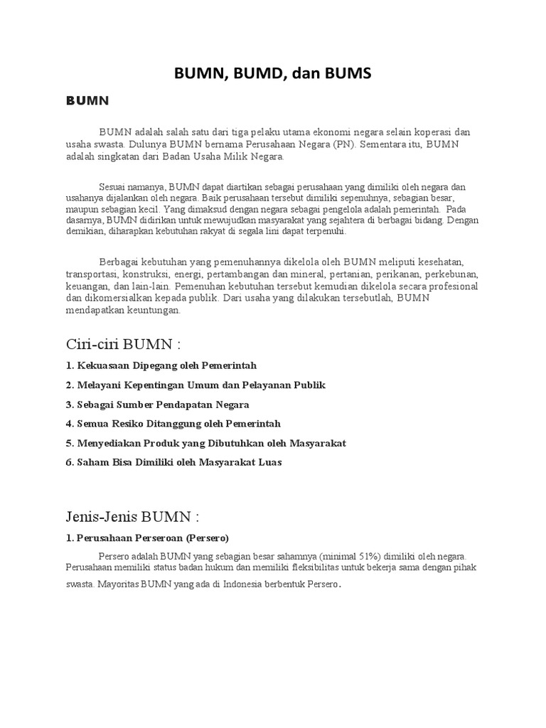 Bumn Bums Bumd | PDF