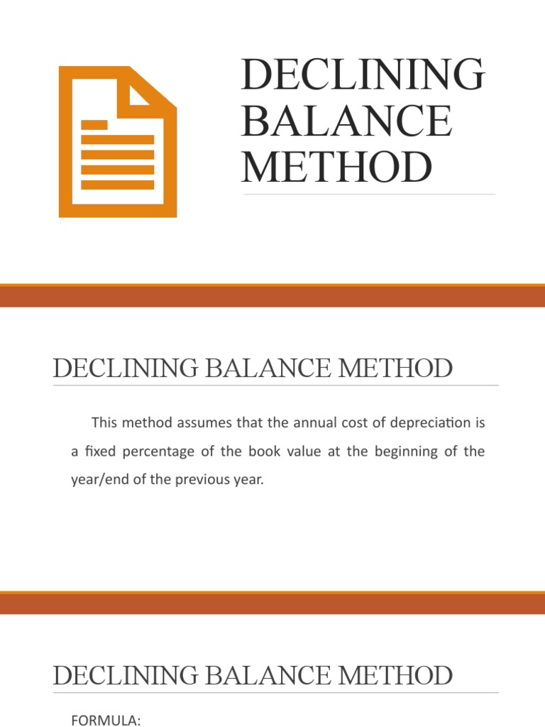 Declining Balance Method | PDF