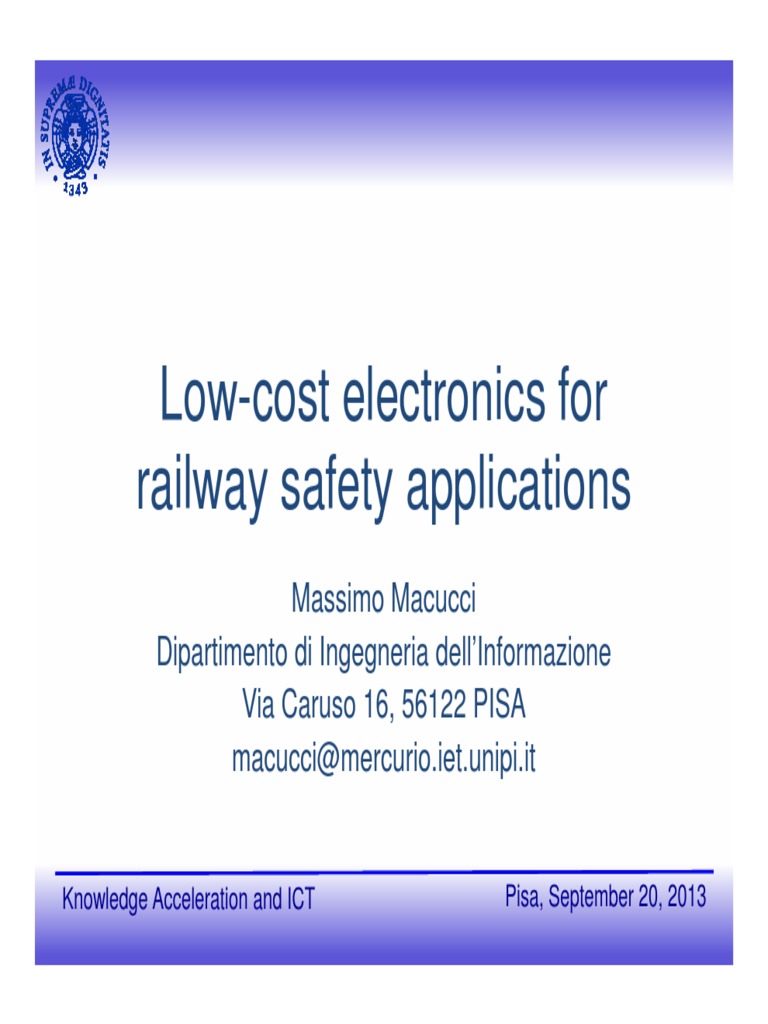 Presentazione 1 Massimo Macucci | PDF | Train | Rail Transport