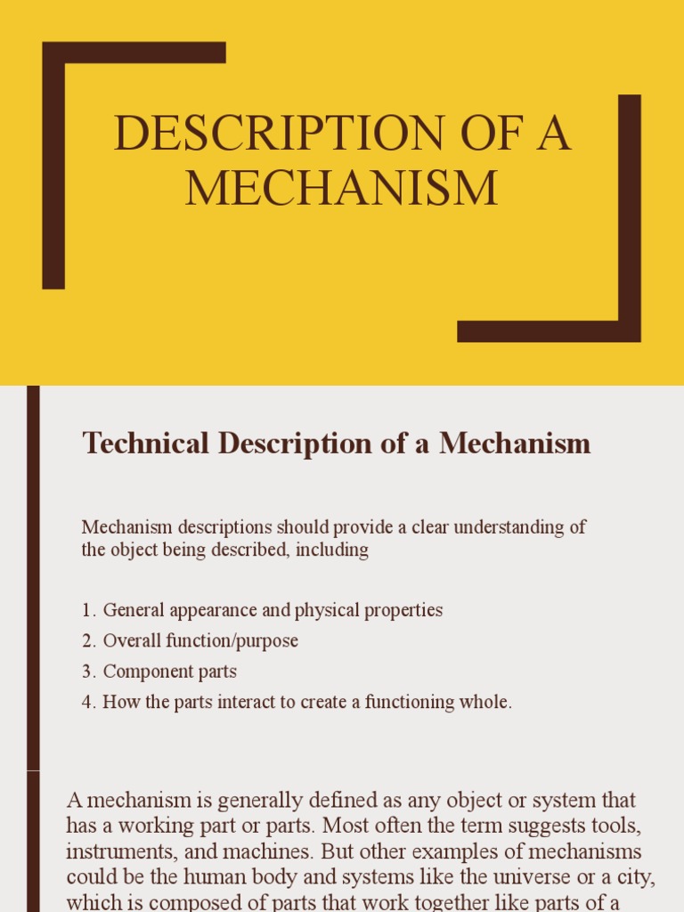 Technical Description of Mechanisms | PDF | Internal Combustion Engine ...
