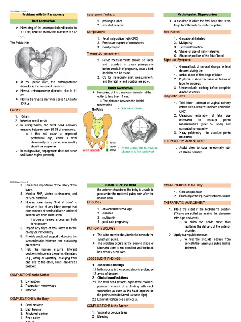 Problems With The Passageway | PDF | Childbirth | Diseases And Disorders