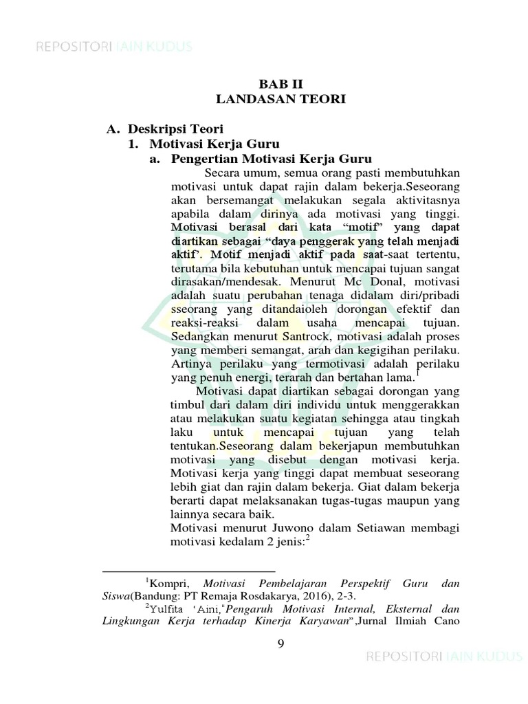 5.BAB II Indikator Motivasi | PDF