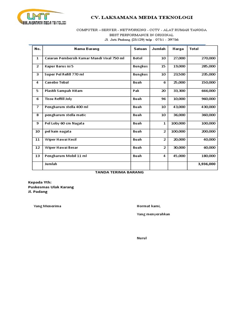 PENAWARAN HARGA ALAT KEBERSIHAN 2023 - Copy | PDF