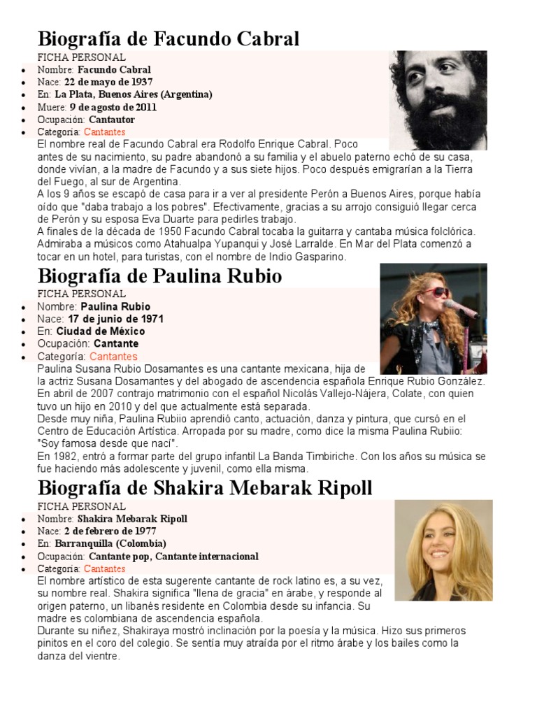 Biografía de Facundo Cabral | PDF | John Lennon | Paul Mc Cartney