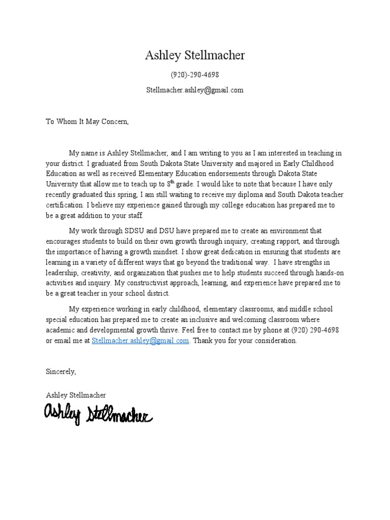 Letter of Introduction | PDF