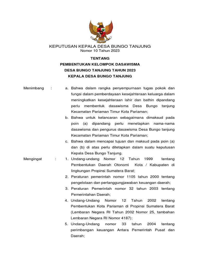 10 SK Dasawisma (5jan23) | PDF
