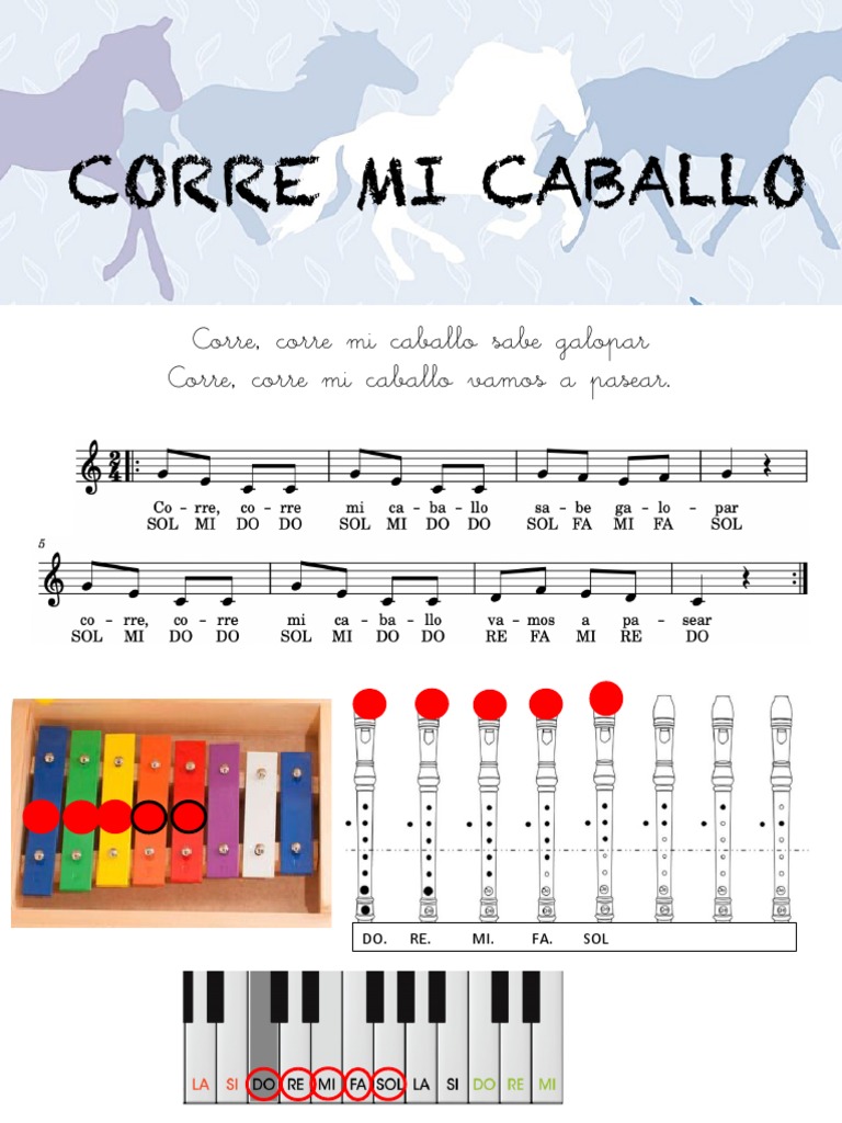 Corre Mi Caballo Partitura | PDF