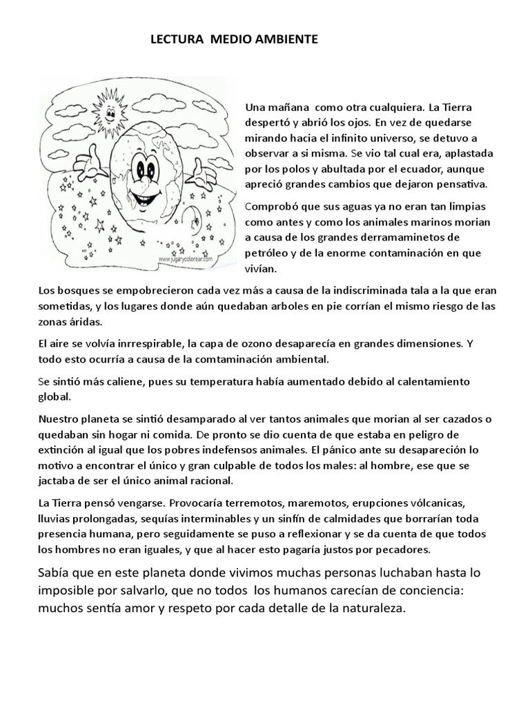 Lectura Medio Ambiente | PDF | Entorno natural | Tierra