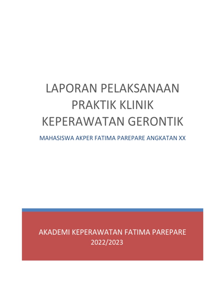 Laporan PKK Gerontik 2023 | PDF | Kesehatan Holistik