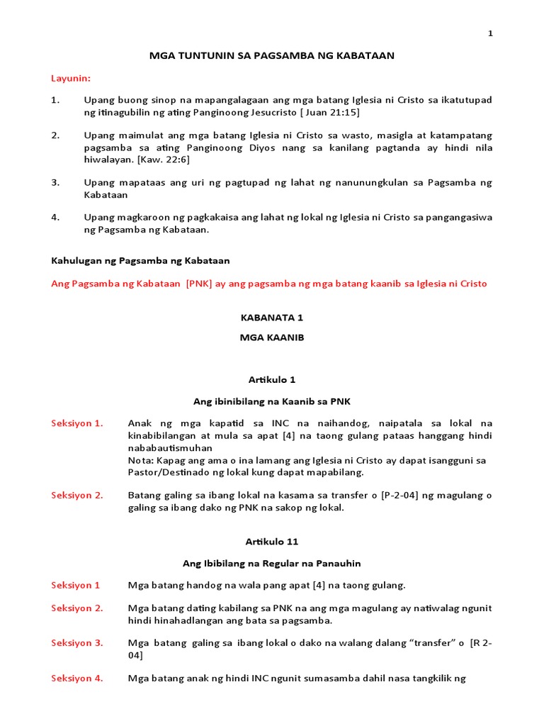 Tuntunin Sa PNK For Printing | PDF