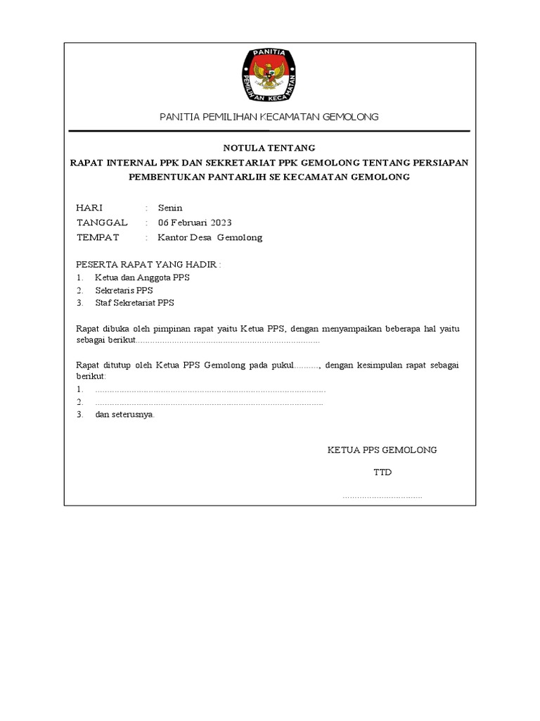 NOTULEN Pps 2023 | PDF