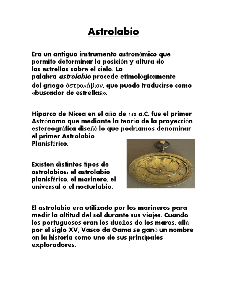 Astrolabio | PDF