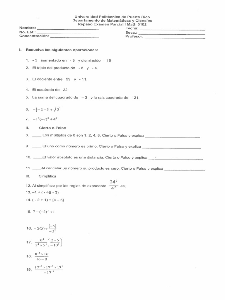 Repaso Math 102 | PDF