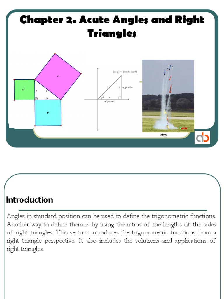 Lesson 2 - Acute Angle & Right Triangle | PDF | Trigonometric Functions ...