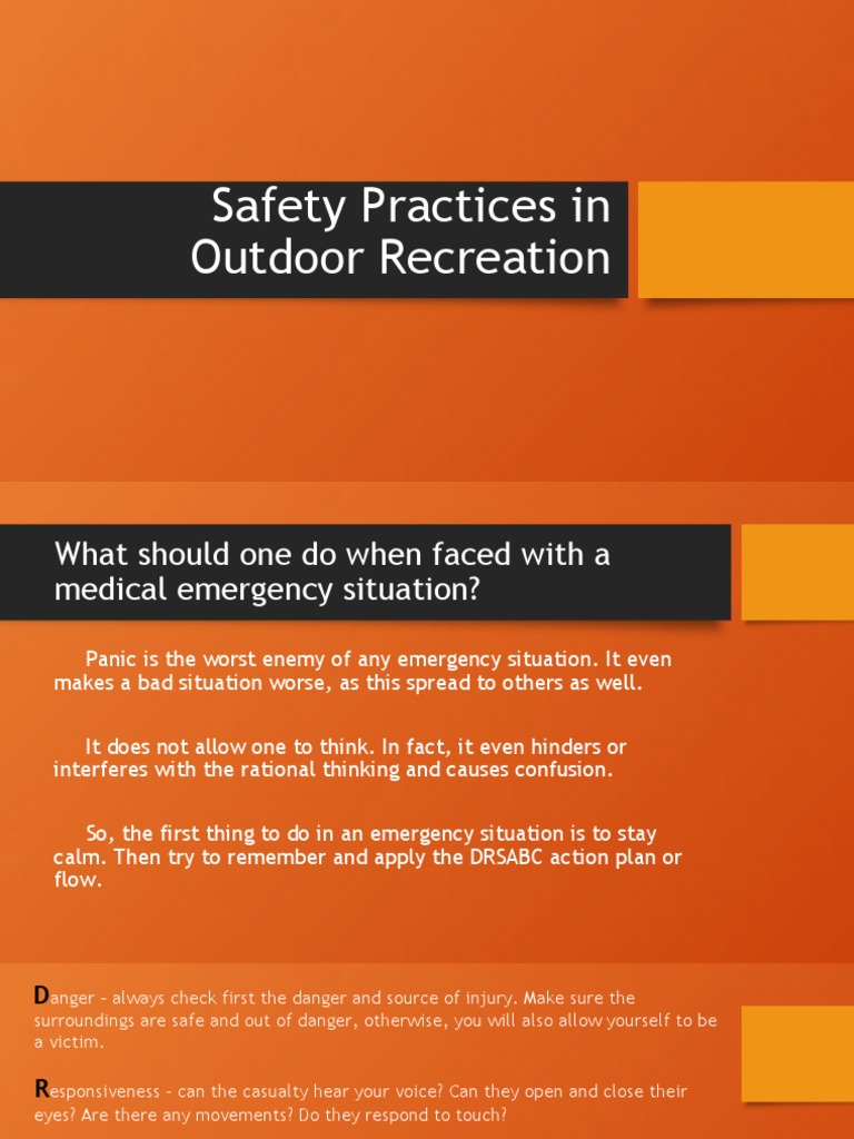 Safety Practices in Outdoor Recreation | PDF | Cardiopulmonary ...