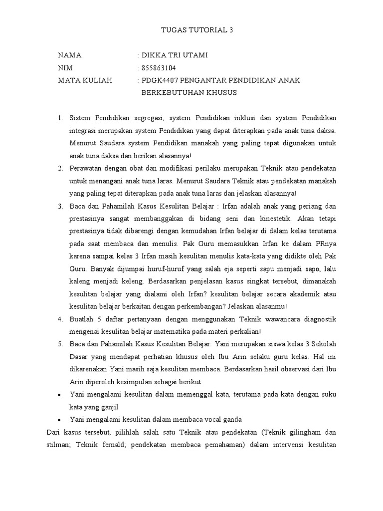 Tugas Tutorial 3 Abk | PDF