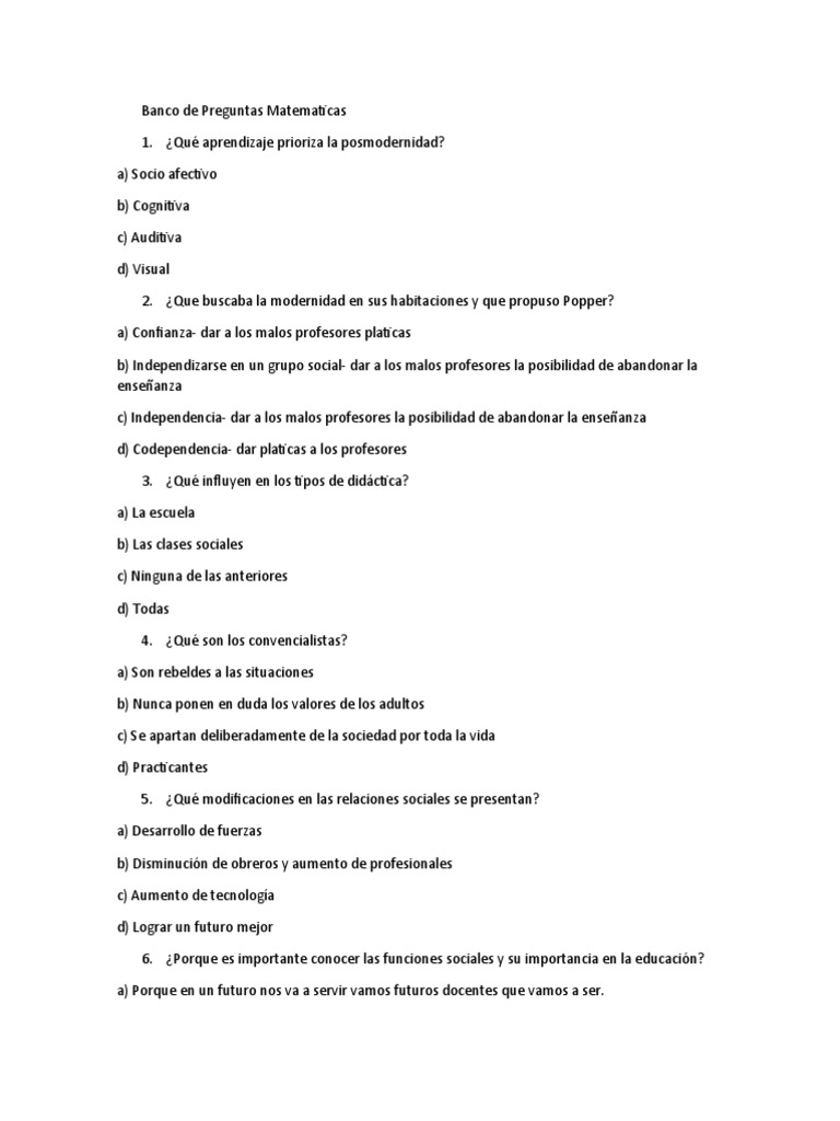 Preguntas Clave sobre Educación y Sociedad | PDF | Enseñando | Sociedad